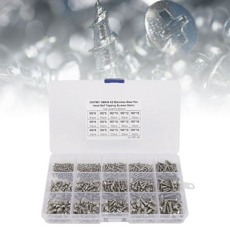 LHCER Stainless Steel Screw Set,Screw Set,500pcs M2 M3 M4 Assorted ...