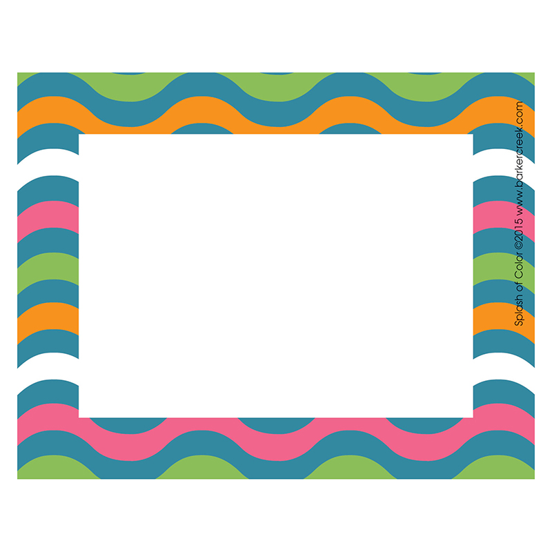 SPLASH OF COLOR WAVE NAME TAGS SELF-ADHESIVE LABELS - Walmart.com ...