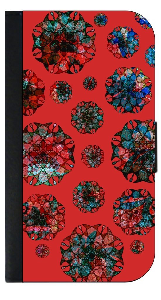 Mosaic Flowers on Red Phone Case Compatible with the Samsung Galaxy s9 ...