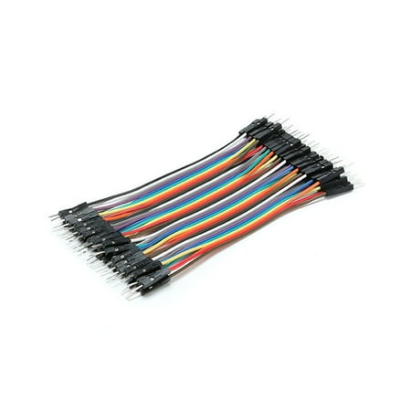 Newest Super Long 40PCS/SET COlorful DuPont Line 2.54mm 1p-1p Pin Male ...