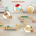 Gymax Wooden Balance Beam w/ Stepping Stones Balance Board Toy Playset ...
