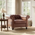 Noble House Chesterfield Club Chair,Scrolled Arms with Nailhead Trim ...