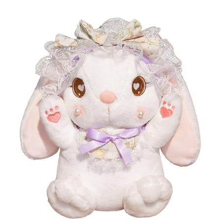 Plush Toy Loli Bunny Girl Princess Cute Little White Rabbit Doll ...