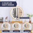 ZAFLY Vanity Set with LED Light Mirror, Makeup Vanities with Drawers ...