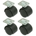FUEENIRVA Furniture Casters, Black, Hard Plastic and Metal, 360-Degree ...