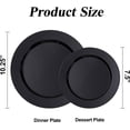200PCS Black Plastic Plates Set, 100 10.25 inch Dinner Plates and 100 7 ...