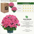 Artificial Geranium Bush Dark Pink 20 Inch Outdoor Potted Plant for ...