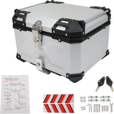 labwork 65L Motorcycle Top Case Tail Box with Backrest and Mounting ...