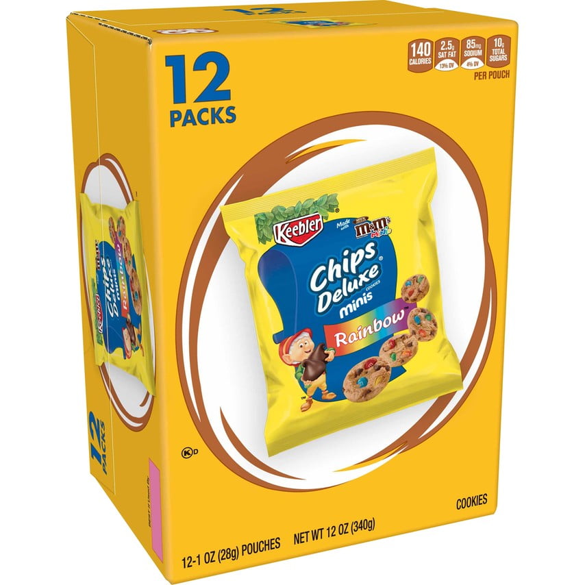 Keebler Chips Deluxe Rainbow Mini Cookies with M&M's Minis 12 0z 12 ct ...