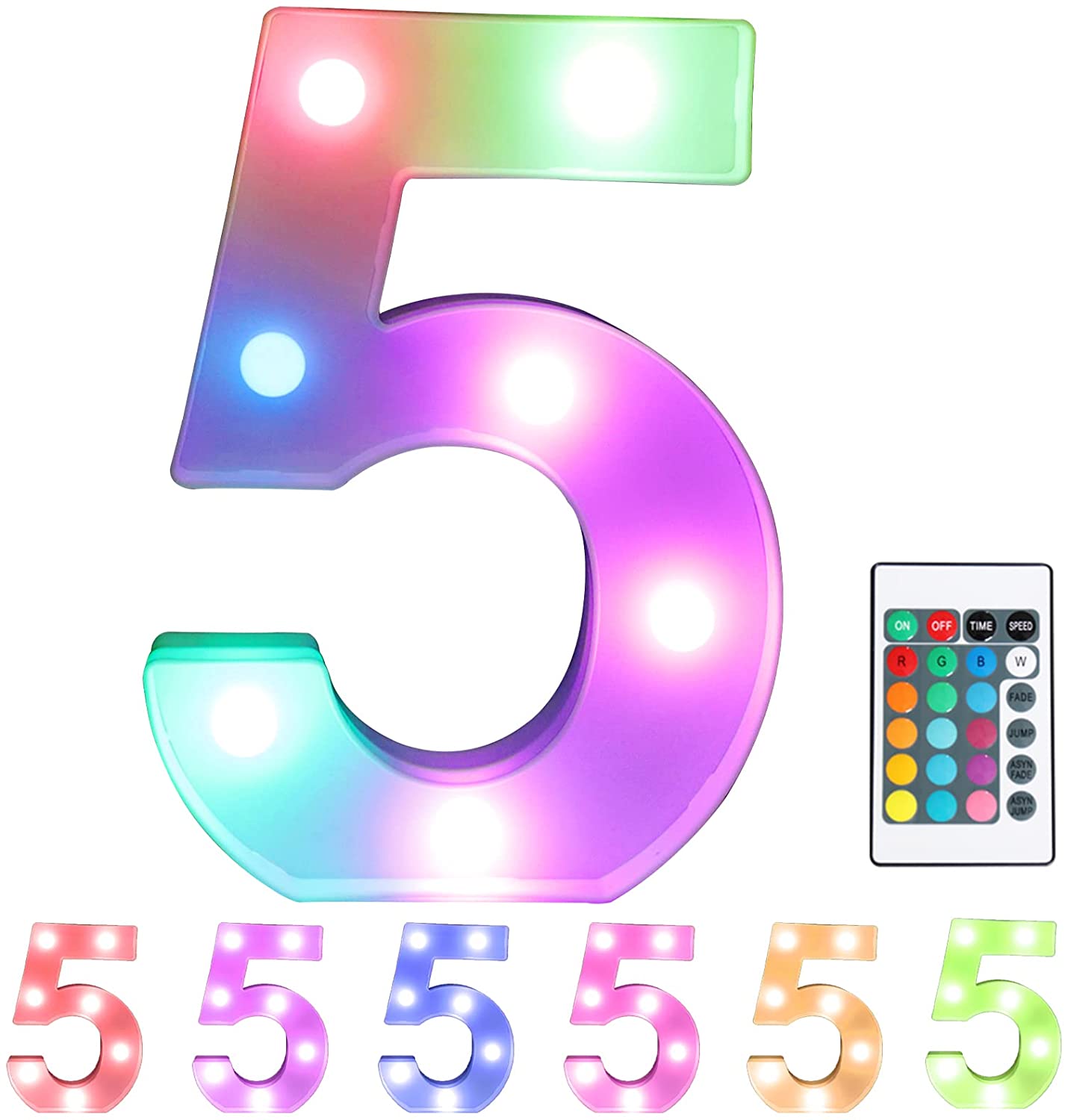Dotpet Colorful Light Up Numbers With Remote Color Changing LED Marquee dotpet-colorful-light-up-numbers-with-remote-color-changing-led-marquee