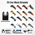 5PCS Diamond Oscillating Saw Blades, Universal Multitool Blades for ...
