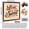2D Flat, 1pc Wooden Sign Love is Sweet Modern Farmhouse Decor, Rustic ...
