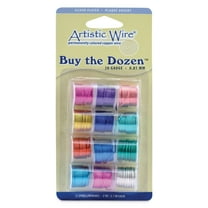 Artistic Wire Silver Plated Copper Craft Wire - Buy-The-Dozen, Assorted ...