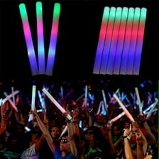 LED Foam Batons Pack of 100 Multicolor Light Up Batons with 3 Modes, 18 ...