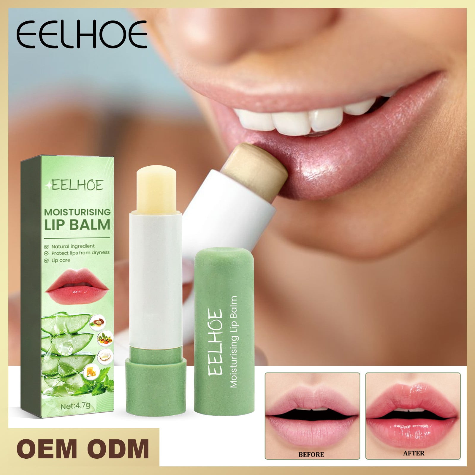 XWSHYW Lápiz Labial Bálsamo Labial de Aloe, Aceite Labial Incoloro ...