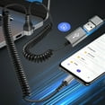 7829 2 in 1 Elbow Retracted Spring USB C Split Cable 66W Fast Speed ...