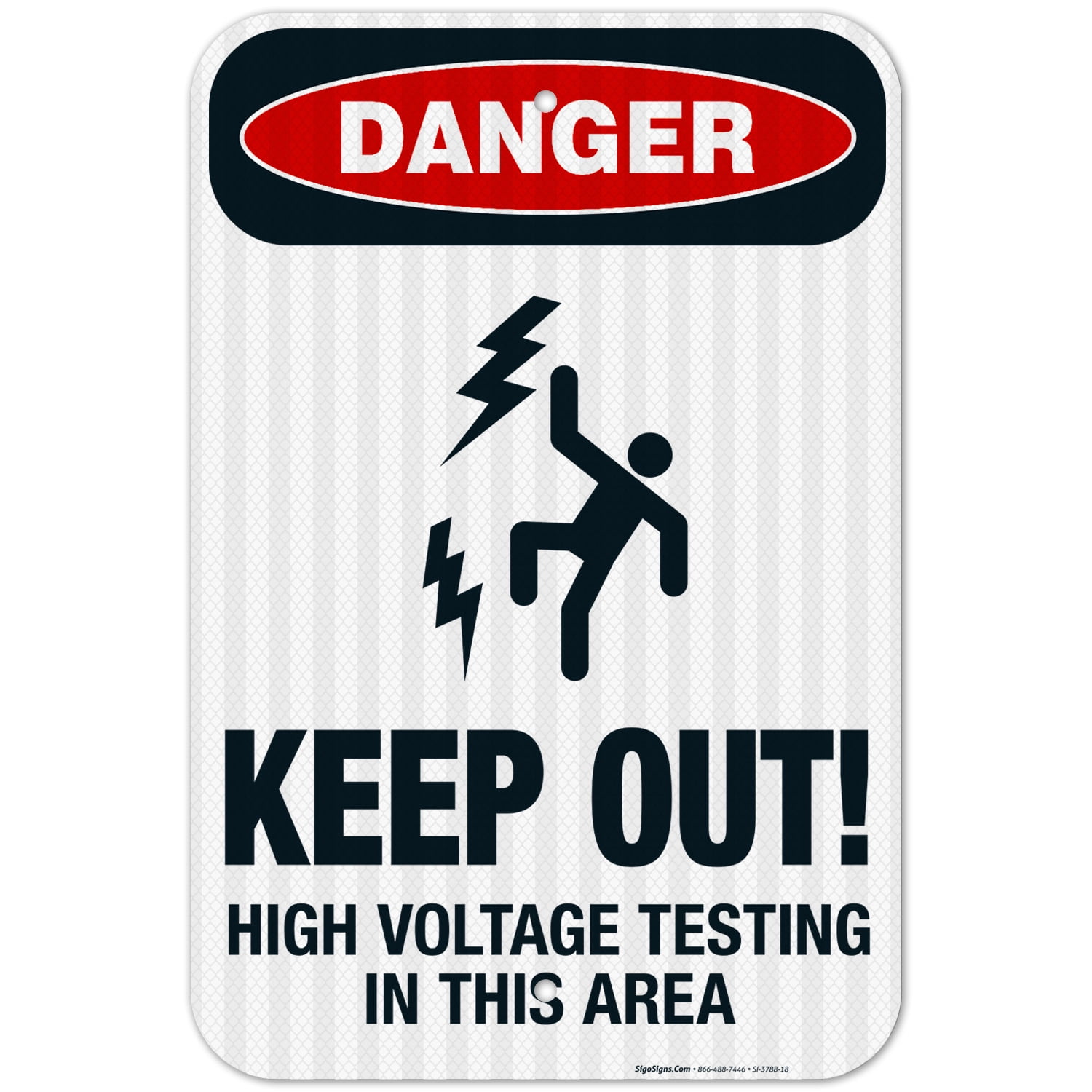 Keep Out High Voltage Testing In This Area Sign, OSHA Danger Sign ...