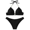 Lgldxts Womens Bikini Sets 2 Piece Swimsuit Cute Trendy Sporty Triangle Halter Bathing Suit