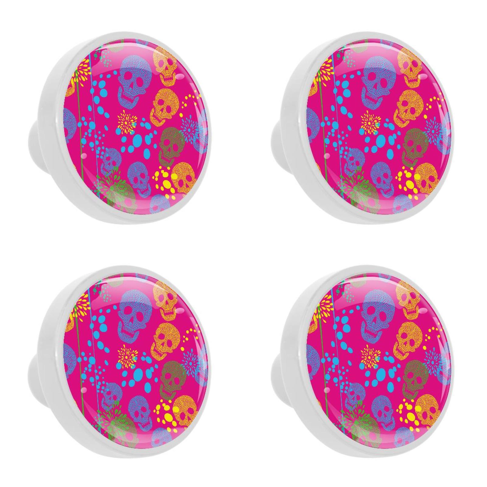 4 Pcs Skull Knobs for Kitchen Cabinet Cupboard Dresser Bookcase Drawer ...