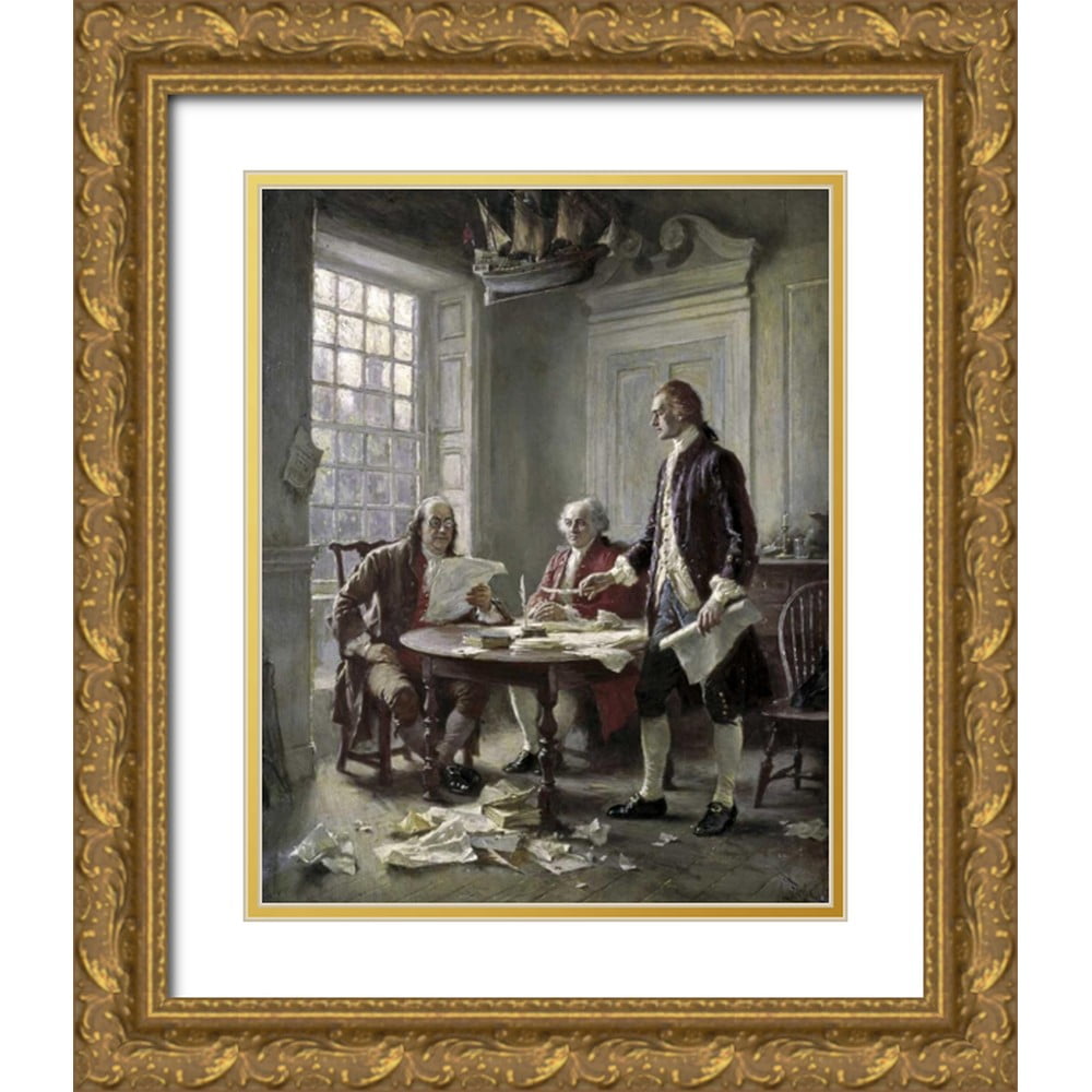 Ferris, Jean Leon Gerome 12x14 Gold Ornate Wood Framed with Double ...