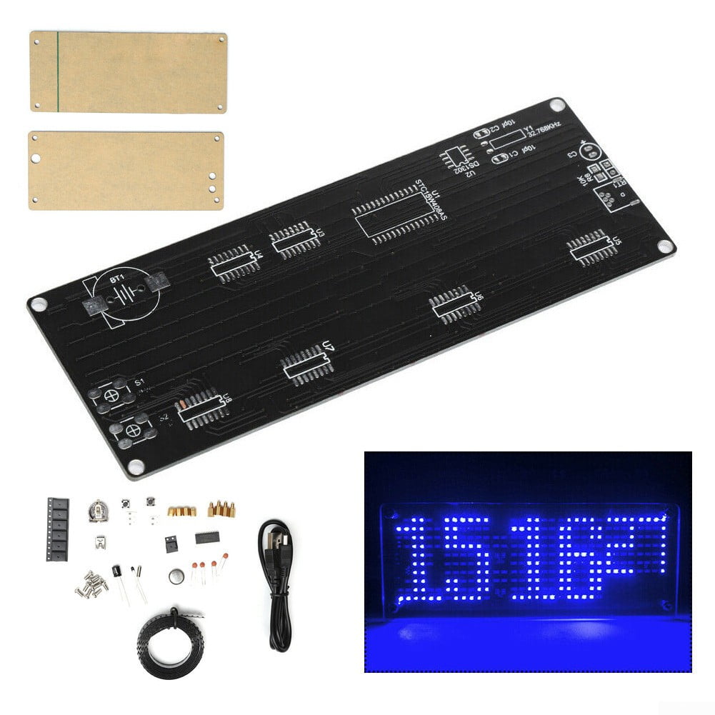 DC5V Clock Kit DIY LED Module Parts SMD Digital Lattice Electronics Set ...