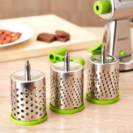 tredstone Stainless Steel Vegetable Grater with 3 Drum Shape Graters ...