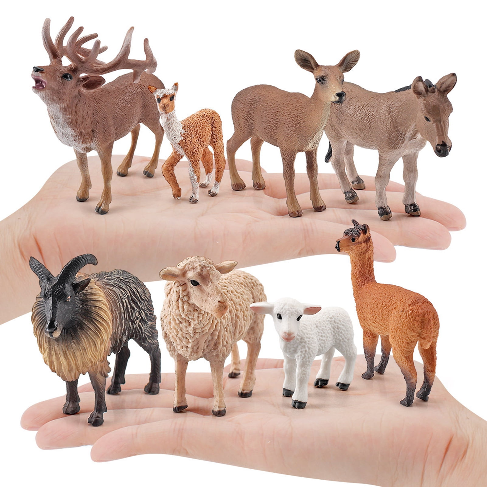 Travelwant Tiny Jungle Animal Figures Toy, Realistic Mini Jungle Zoo ...