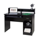 OneSpace 50-LD0101 Essential Computer Desk with Hutch and Keyboard Tray ...