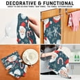 Christmas Theme Santa Kitchen Towels Dishcloth Decorative Waffle Towels ...