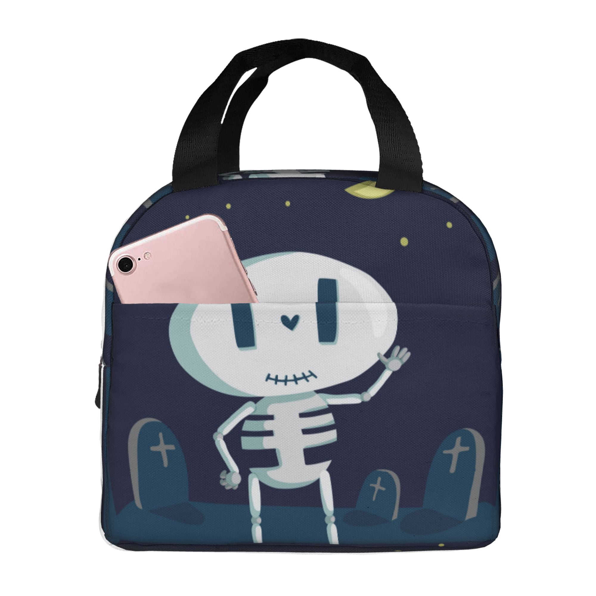Insulated Lunch Bag for Women Men ,Skeleton Cartoon Reusable Cute Lunch ...