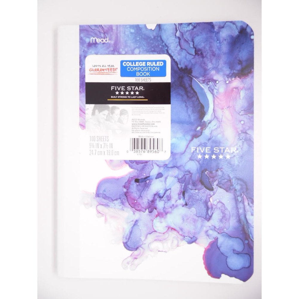 Mead Five Star Composition Notebook College Ruled 100 Sheets Purple mead-five-star-composition-notebook-college-ruled-100-sheets-purple