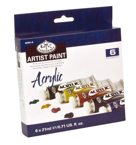 Acrylic Paint 21ml 6/Pkg-Assorted Colors - Walmart.com