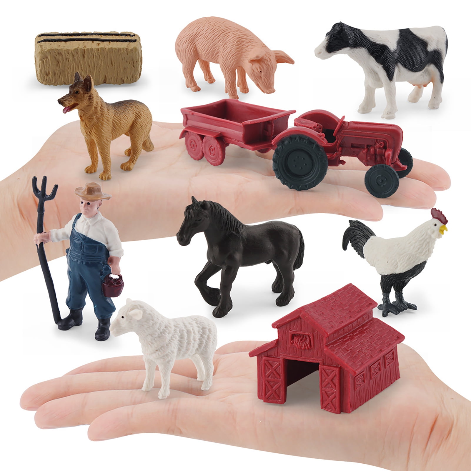 Farm Animal Figurine Set - Educational and Cute Plastic Toys for ...