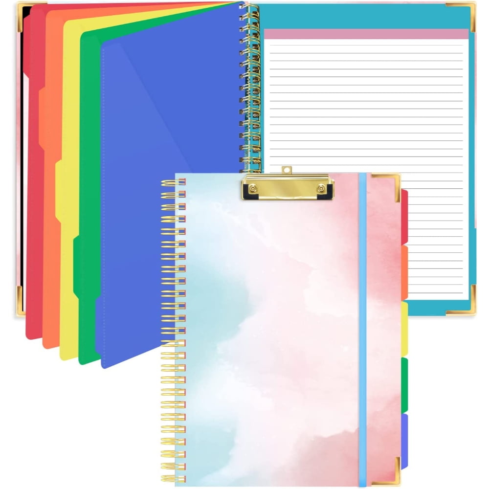 PEACNNG Spiral Clipboard with Refillable Lined Notepad for Letter Size ...