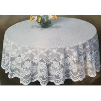 70 inch Lace Tablecloth Round with Floral Pattern for Birthday Party ...