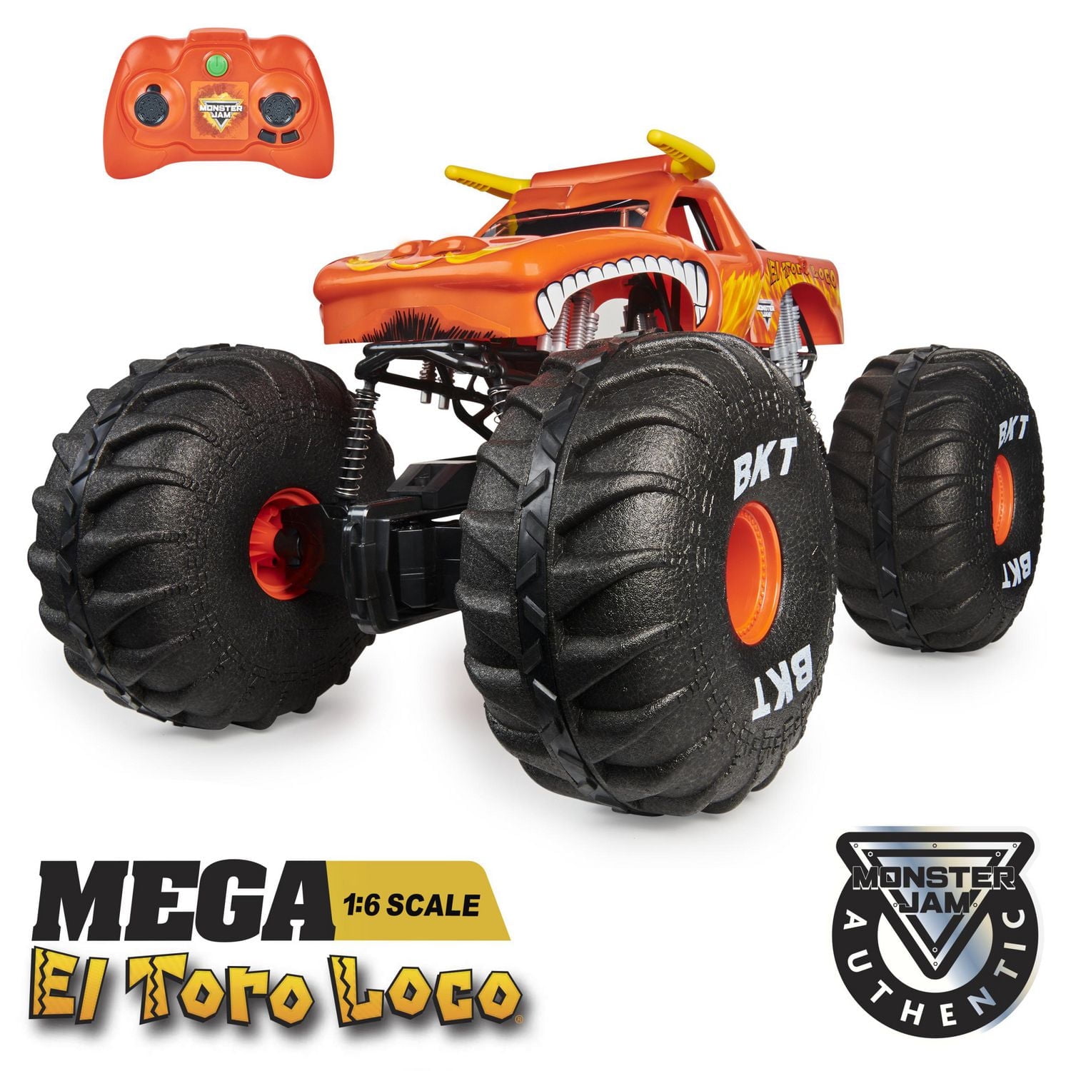 Monster Jam, Official MEGA El Toro Loco, All-Terrain Remote Control ...