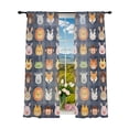 Cartoon Animal Sheer Curtains for Living Room Bedroom, Lion Tiger ...