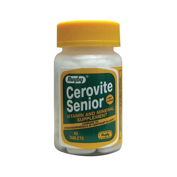 Rugby Cerovite Senior Tablets 60 ct. (Pack of 3) - Walmart.com