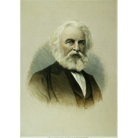 Henry Wadsworth Longfellow /N(1807-1882). American Poet. Colored Line ...
