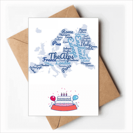 map eu landmark geography wordcloud Happy Birthday Greeting Cards ...