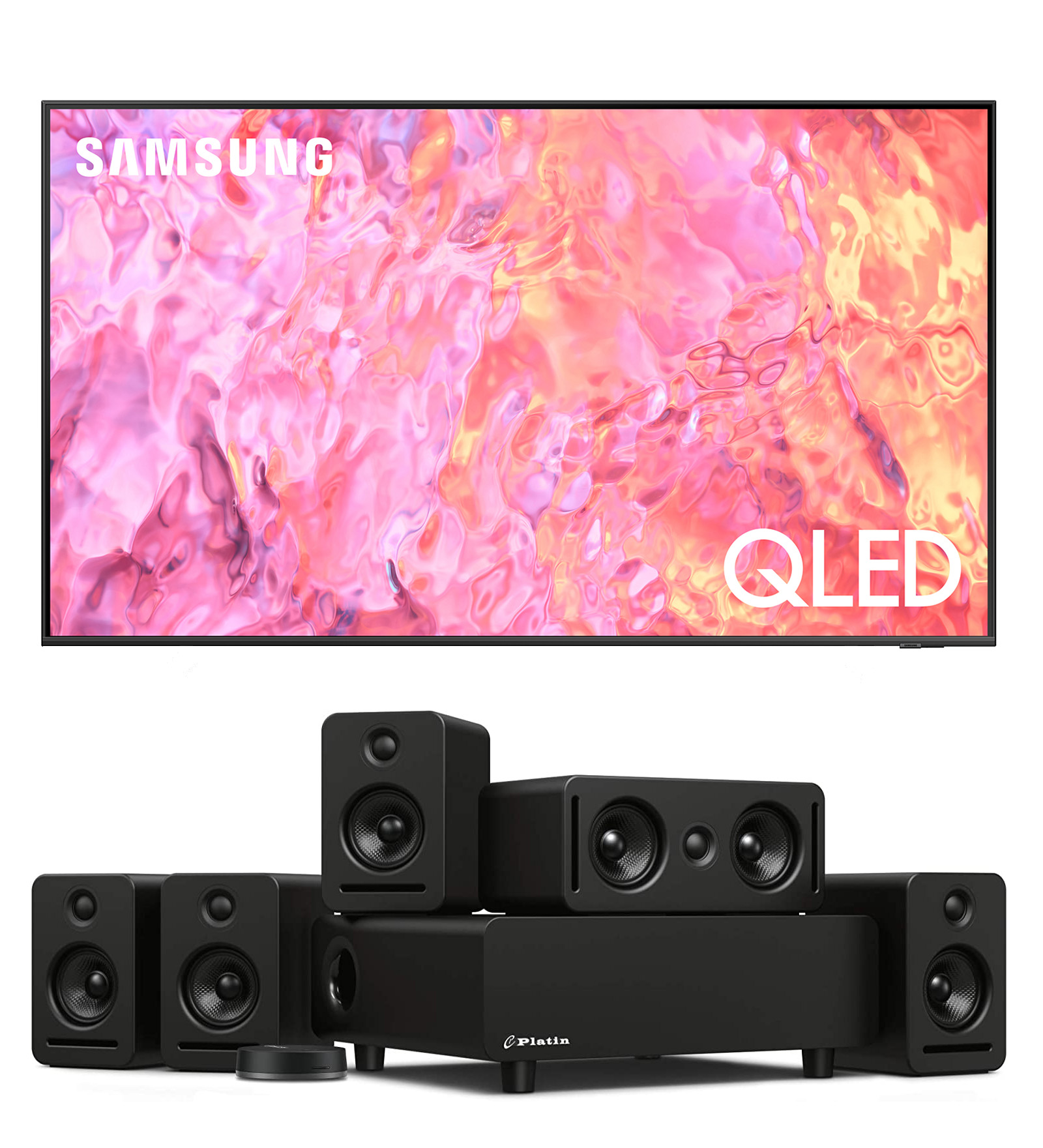 Samsung QN65Q60CAFXZA 65" QLED 4K Quantum HDR Smart TV with a Platin ...