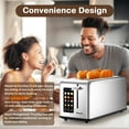 Mecity Touchscreen 4-Slice Stainless Steel Toaster with Countdown Timer ...