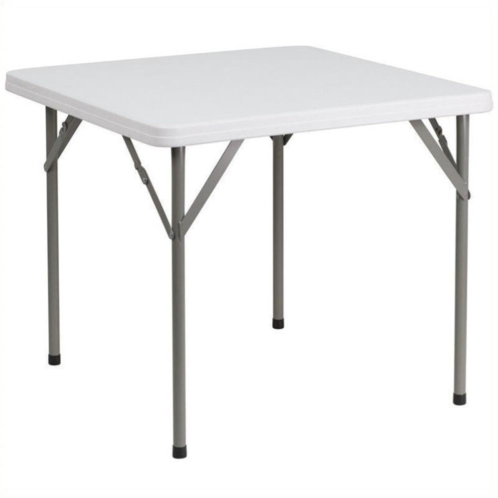 Click here for Bowery Hill Square Granite Folding Table In White prices