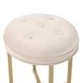 Azalea Park Glam Gold Vanity Stool with Velvet Pink Cushion - Walmart.com