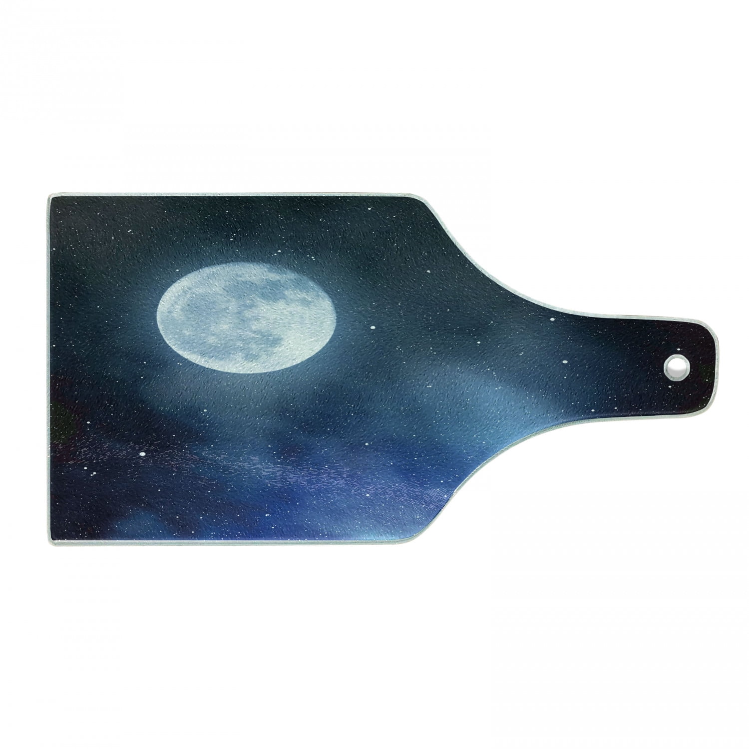 Moon Cutting Board, Night Sky with Stars Full Moon Universe Space ...
