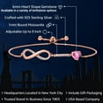 Gem Stone King 18K Rose Gold Plated Silver Infinity Bracelet for Women ...