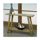 Volsa Rustic Modern 2-Tier Solid Wood Console Table in Reclaimed Gray ...