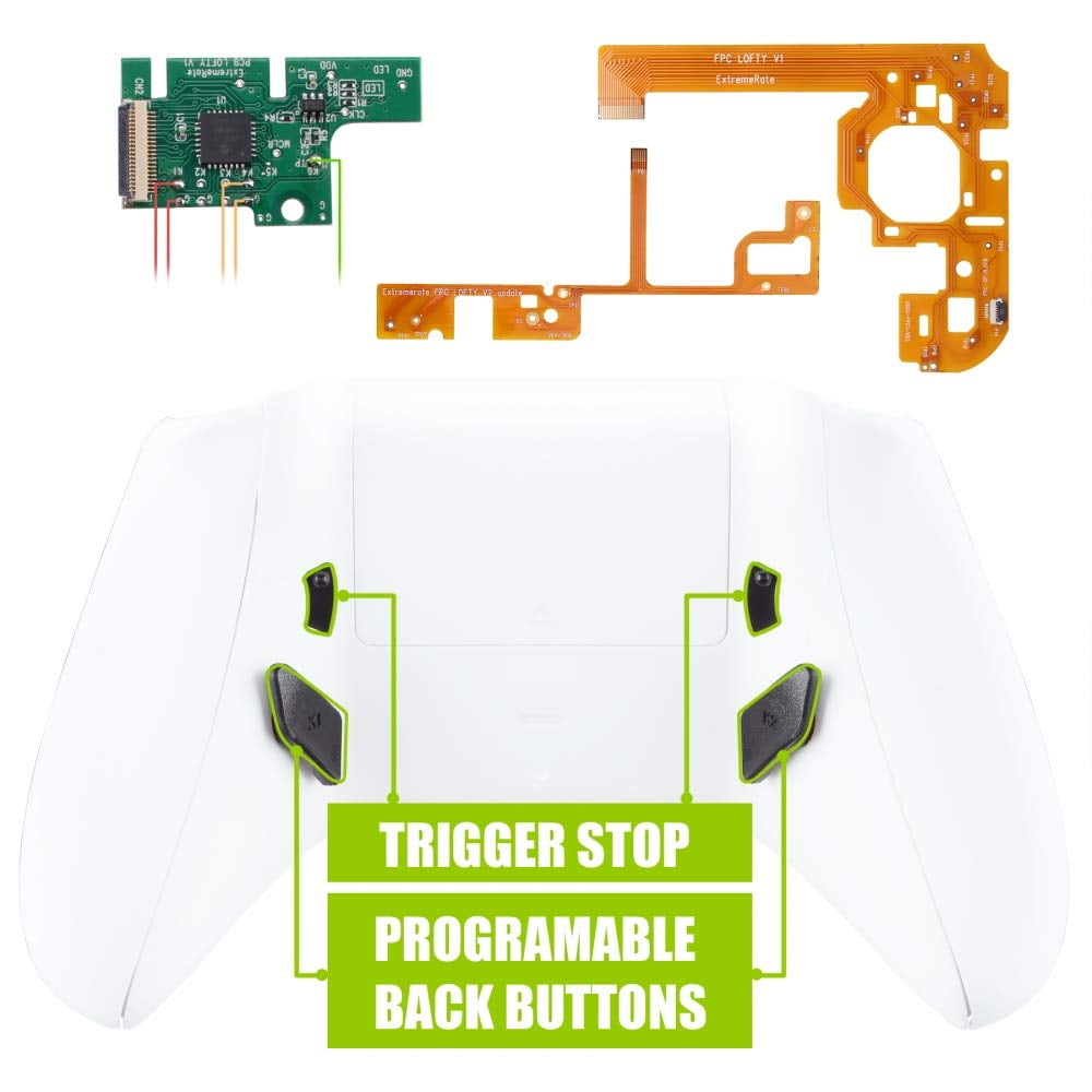 eXtremeRate White Lofty Programable Remap & Trigger Stop Kit, Upgrade ...