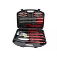 Lexi Home 18 Pc BBQ Tool Set with Carrying Case - Cherry Wood - Walmart.com