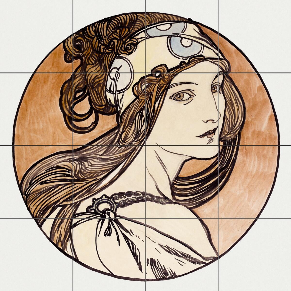 Tile Mural Kitchen Backsplash - Fouquet Boutique V - by Alphonse Mucha ...